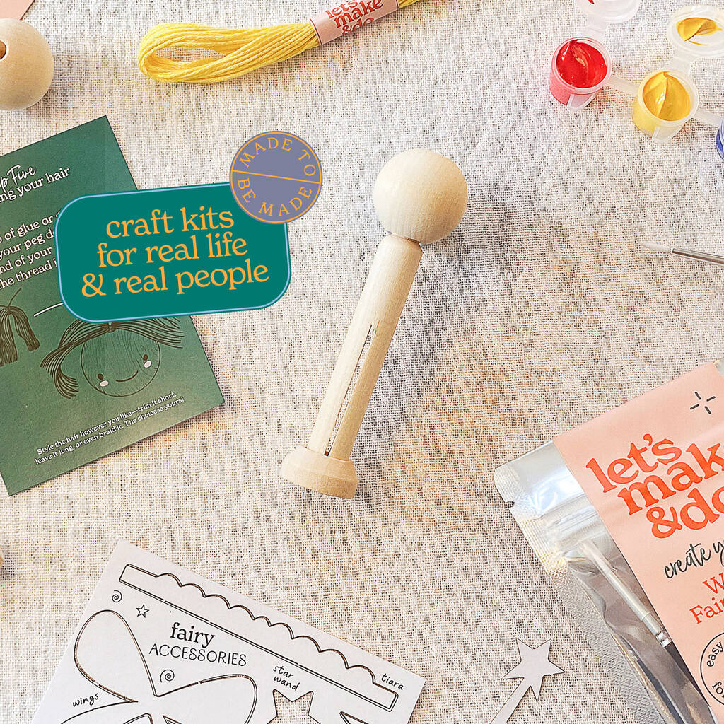 Make Your Own Fairy Wooden Craft Kit For Kids By Let's Make & Do
