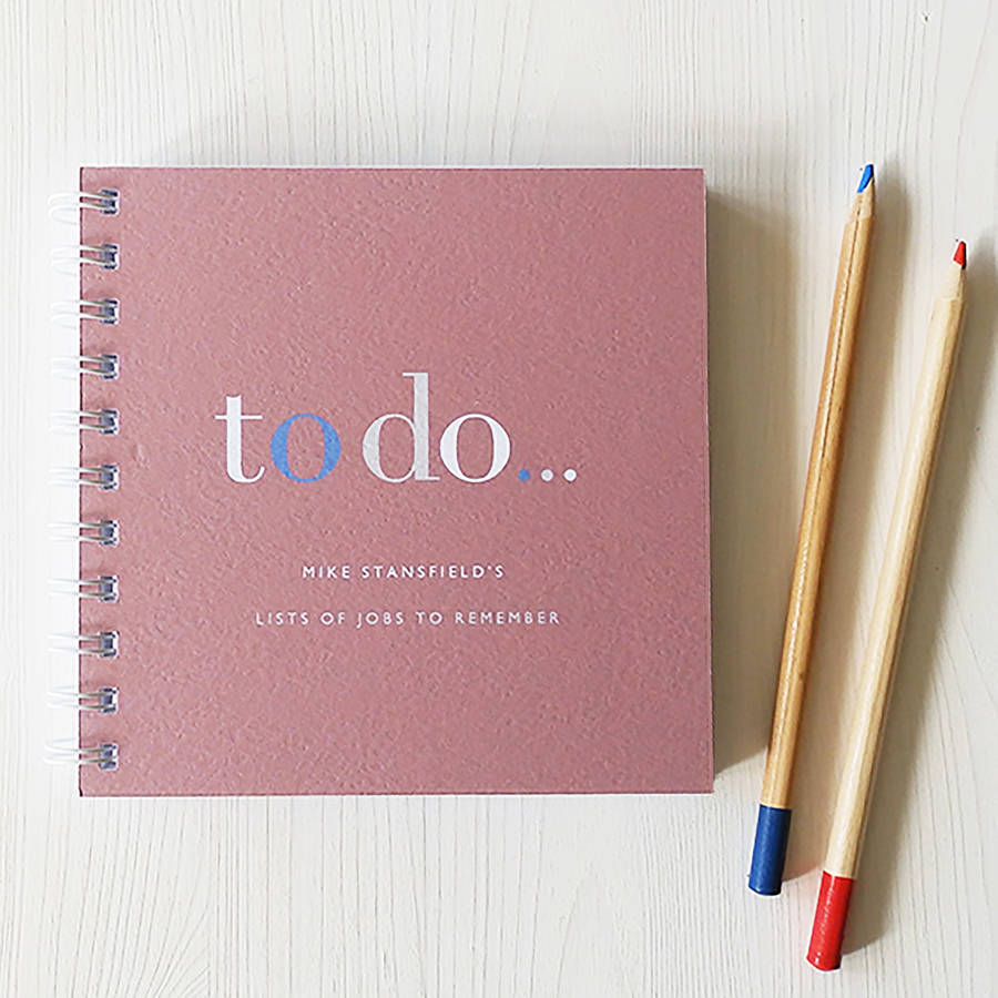 personalised 'to do' lists small notebook by designed ...
