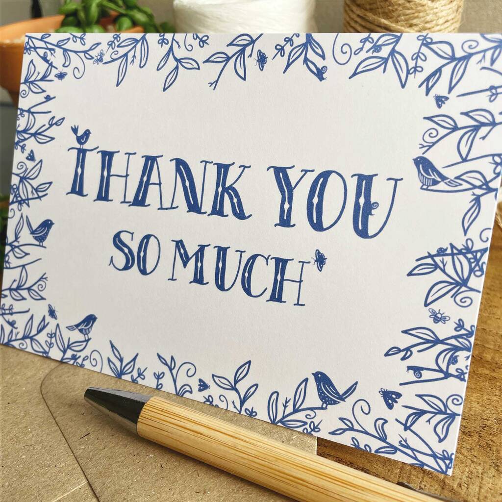 Nature Inspired Thank You Cards By Lunella | notonthehighstreet.com