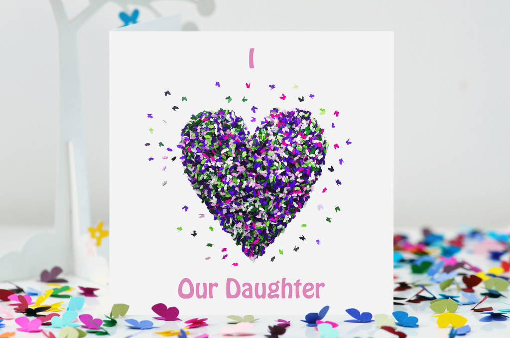 Butterfly Love Heart Daughter Card By Inkywool Butterfly Art ...