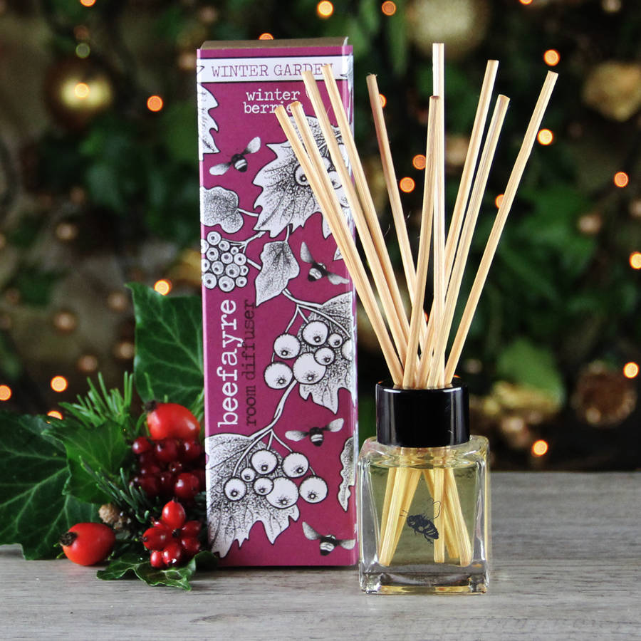 winter berries large reed diffuser by beefayre | notonthehighstreet.com