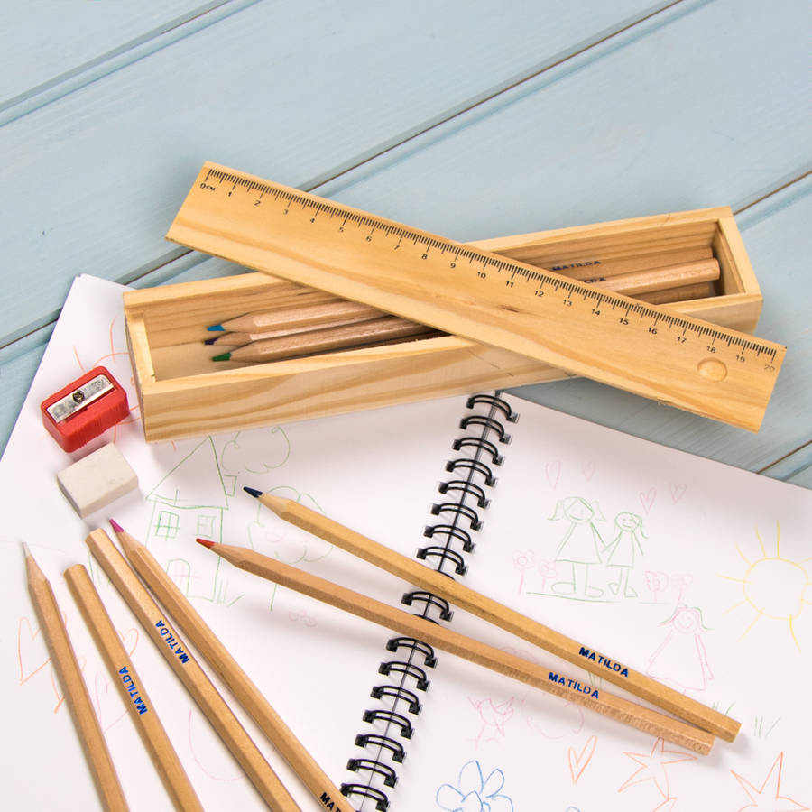 Retro Wooden Pencil Box By Able Labels Notonthehighstreet
