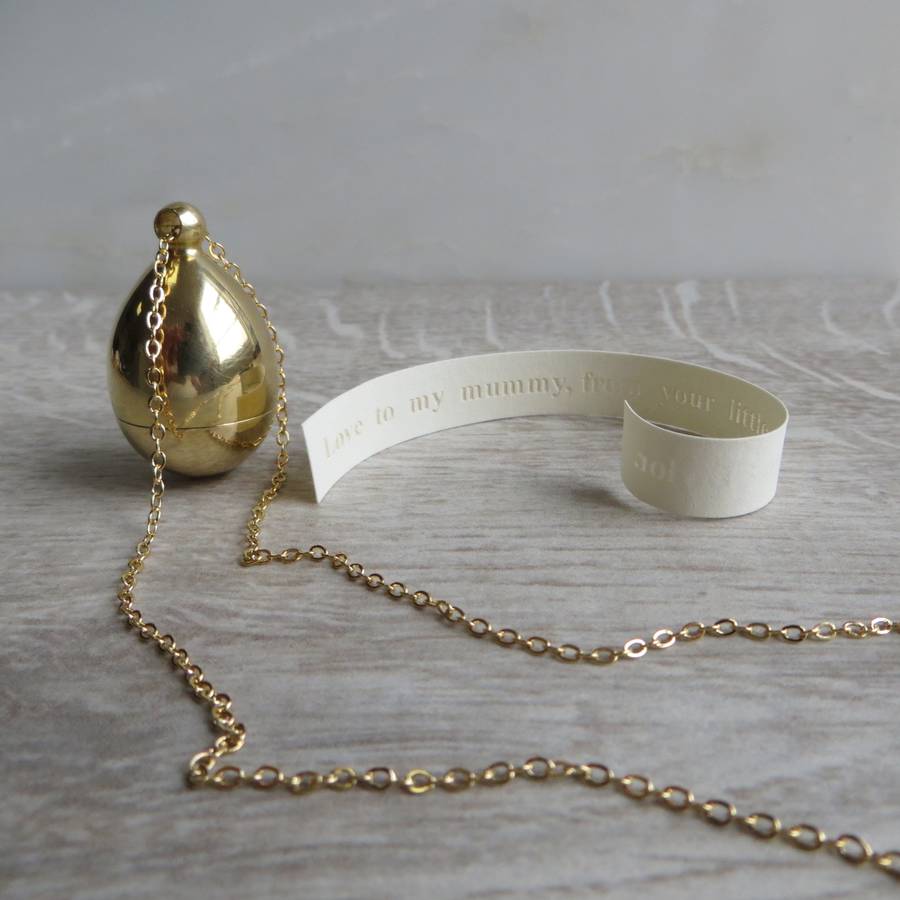 brass locket necklace with secret message paper scroll by gracie ...