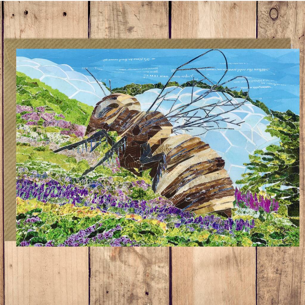 Eden Project, Giant Bee, Greetings Card By Junk Mail Art ...