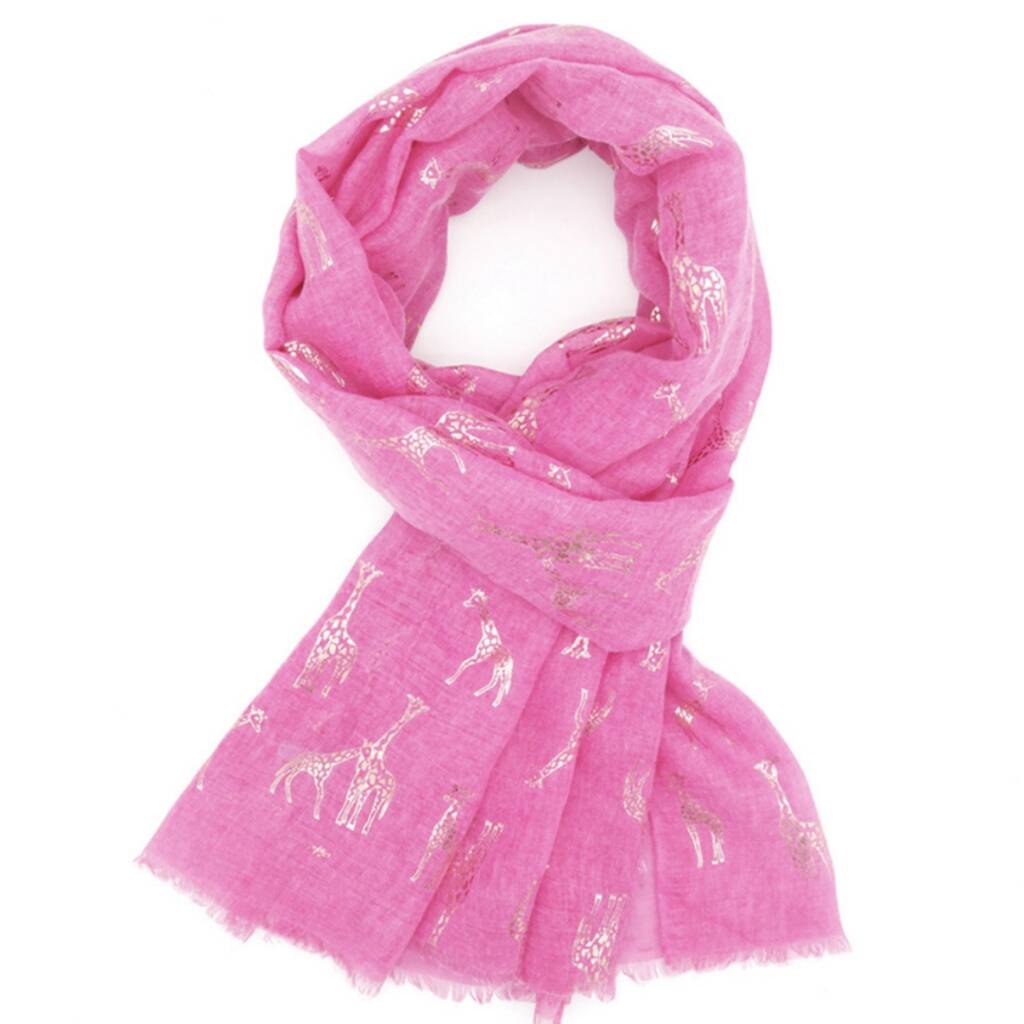 Mother And Daughter Metallic Giraffe Print Scarf By My Posh Shop ...