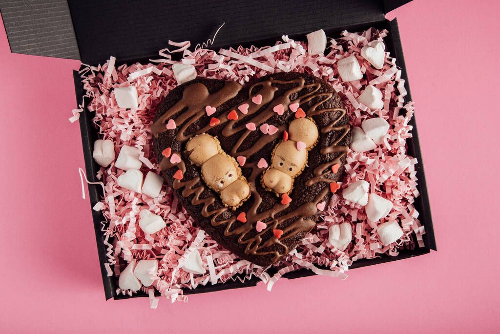 Valentine Hippo Brownie Heart By Grazed Bakery