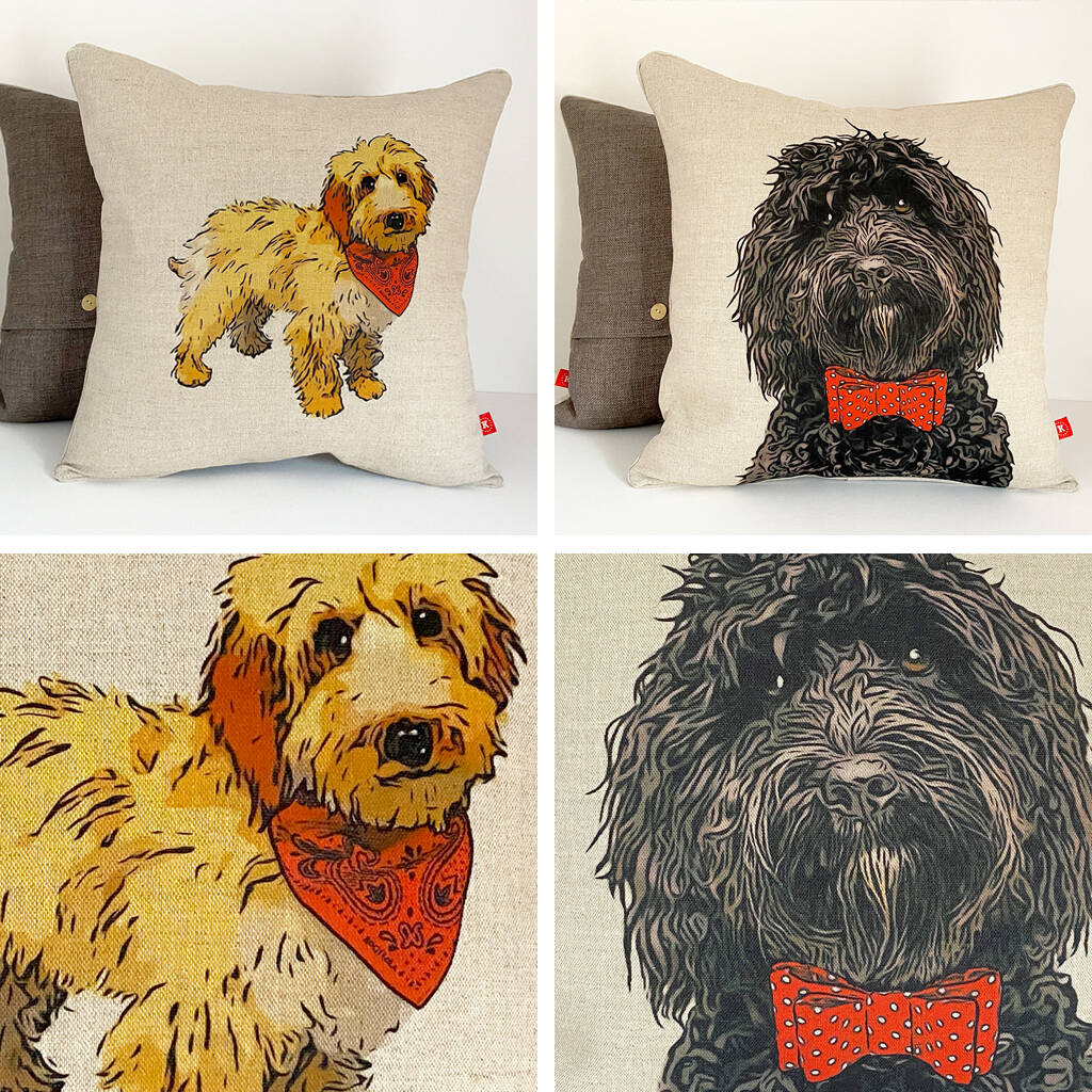 Cockerpoo Feature Cushion Cover By Keylime Design | notonthehighstreet.com