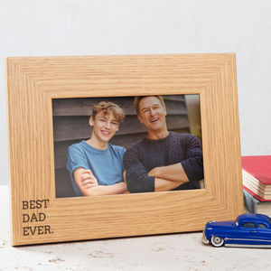 Best Dad Ever Engraved Wooden Photo Frame By Dust and Things ...