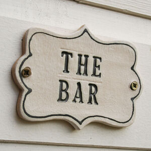 The Bar Ceramic Sign By Juliet Reeves Designs | notonthehighstreet.com