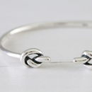 Sterling Silver Friendship Knot Bangle By Attic | notonthehighstreet.com