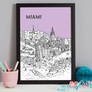 Personalised Miami Print By Tessa Galloway Illustration ...