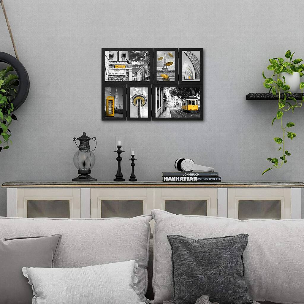 Black Wooden Multiple Foldable Photo Frame By Momentum