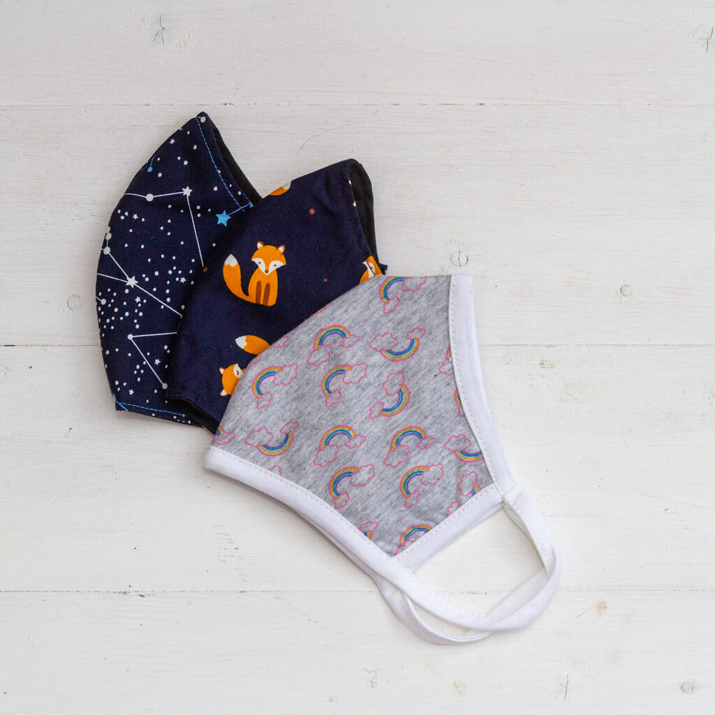 Set Of Three Face Masks By Red Ruby Rouge | notonthehighstreet.com