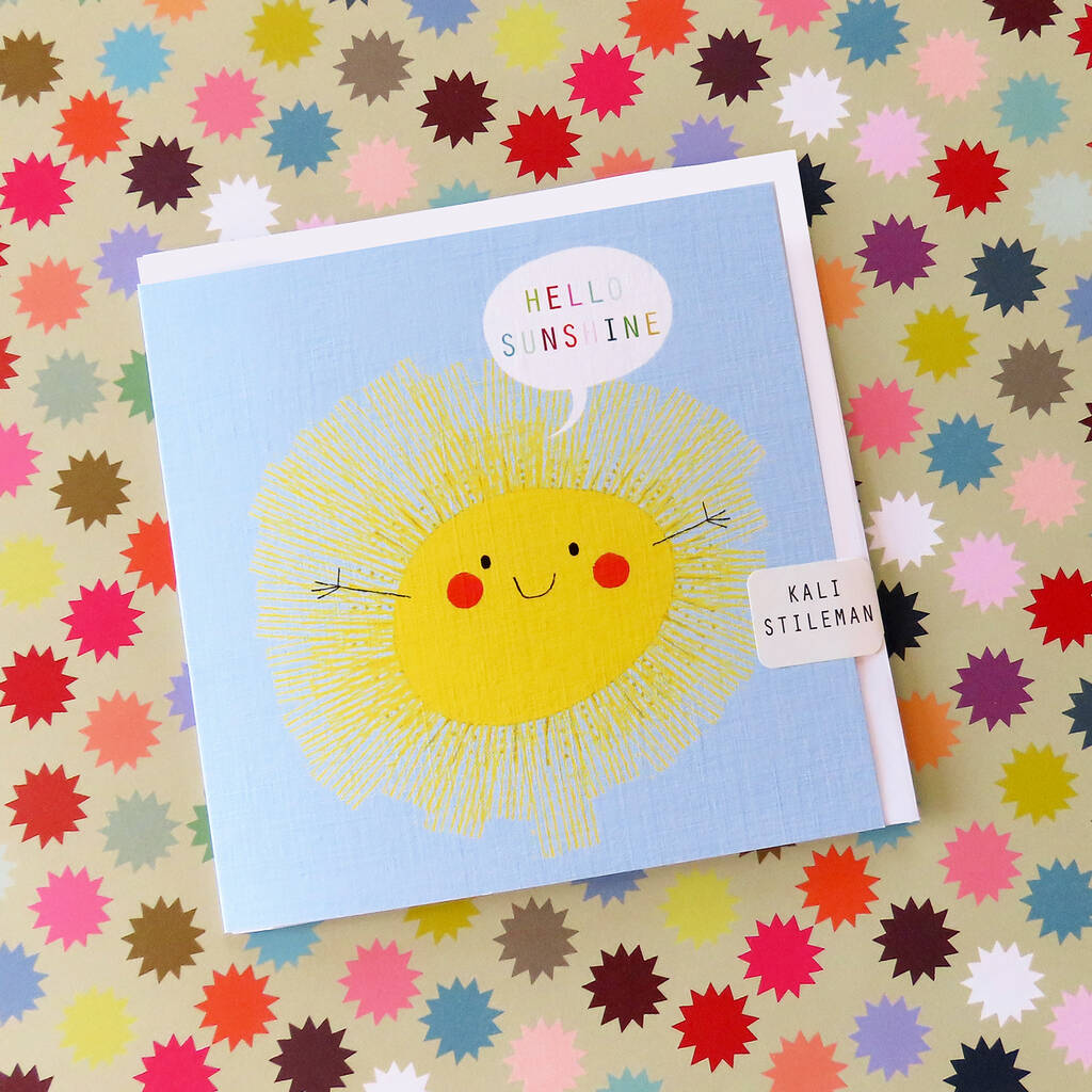 Hello Sunshine Greetings Card By Kali Stileman Publishing