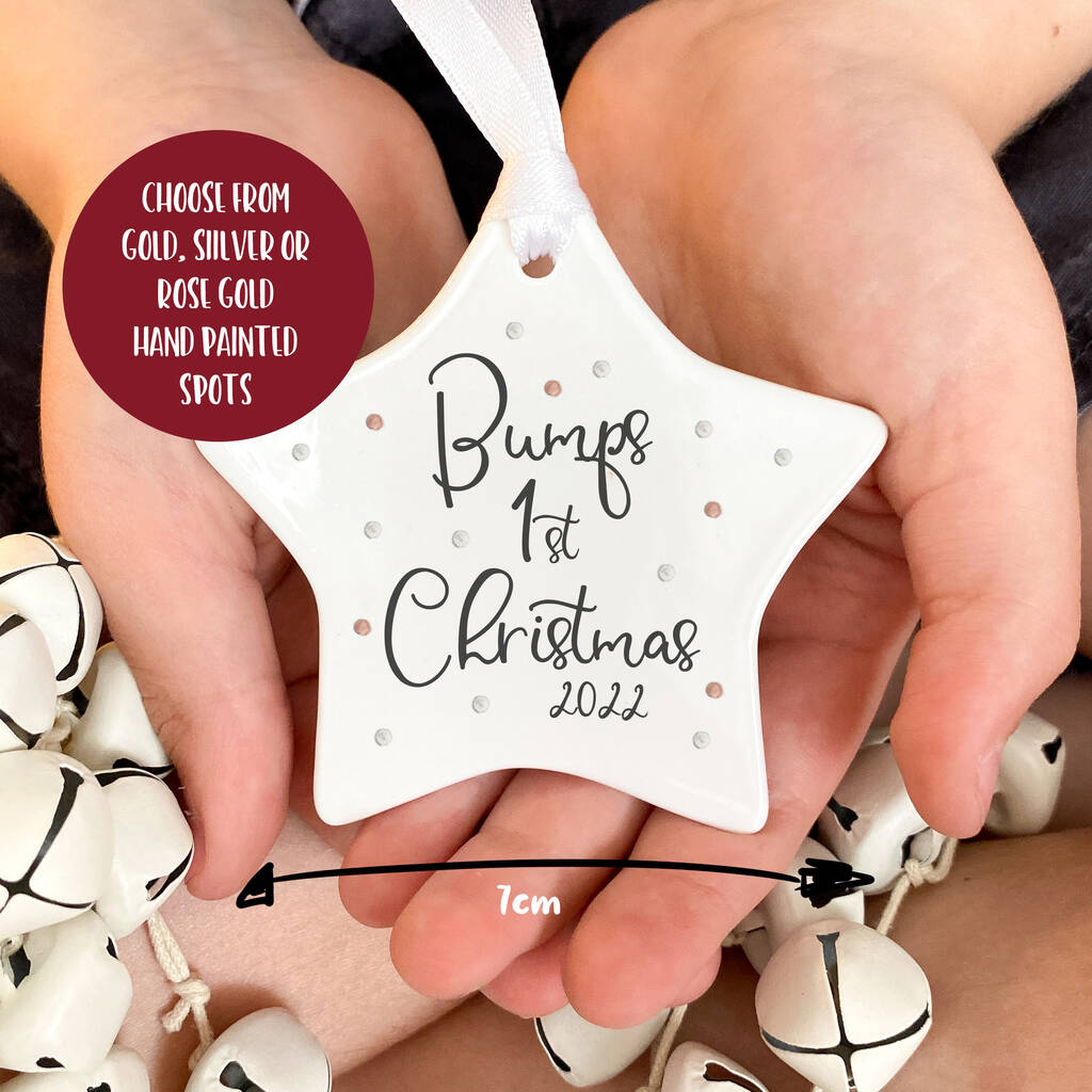 Bumps First Christmas 2021 Star Tree Decoration By Parsy Card Co ...