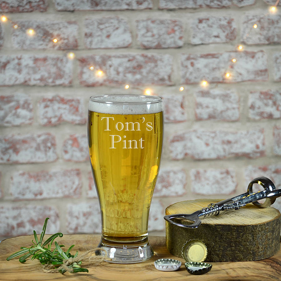 pint glass personalised by perfect personalised gifts ...