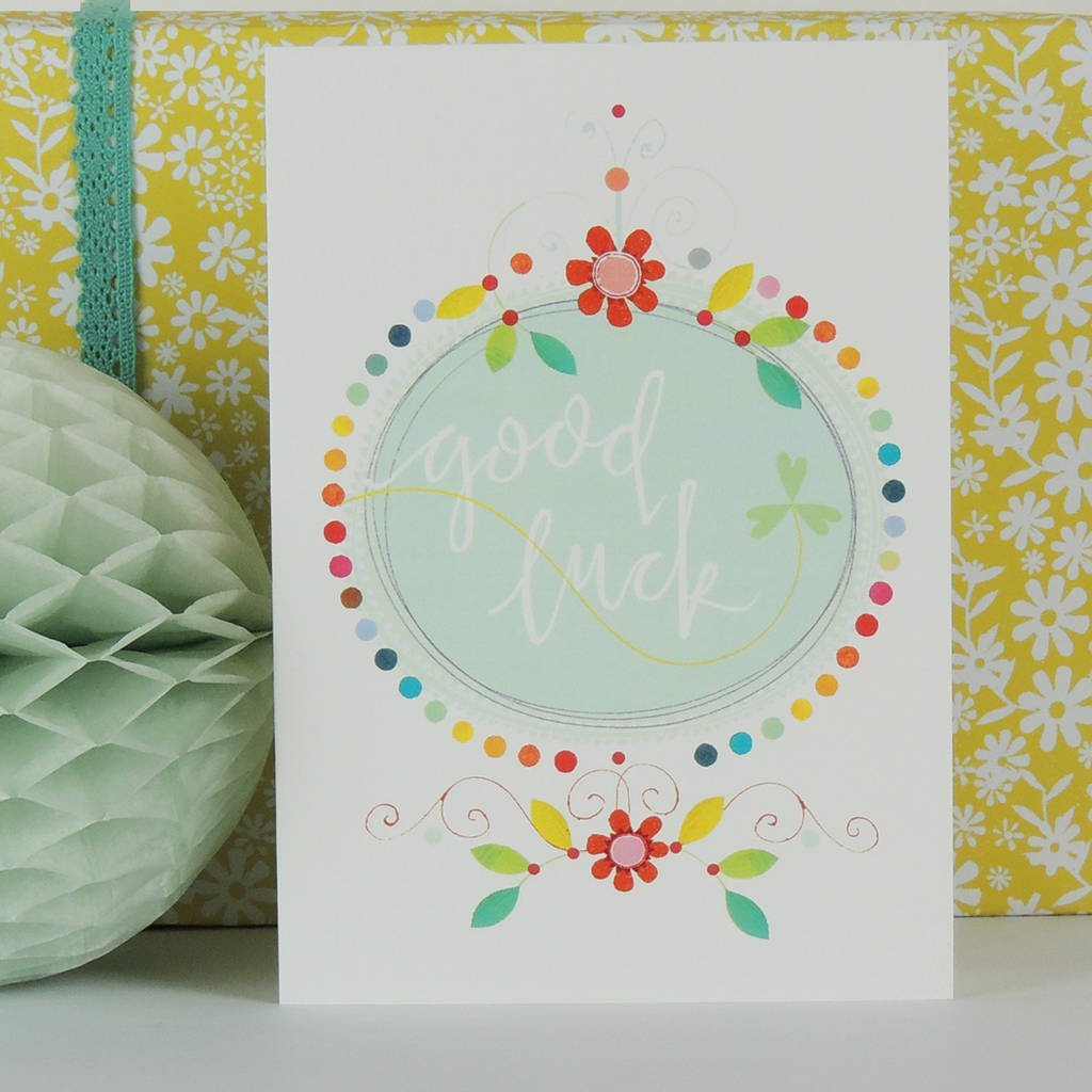 good luck greetings card by kali stileman publishing ...