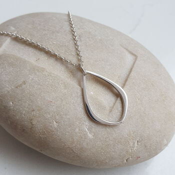 Silver Teardrop Necklace By Adela Rome | notonthehighstreet.com