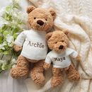 personalised traditional teddy medium soft toy by that's mine ...