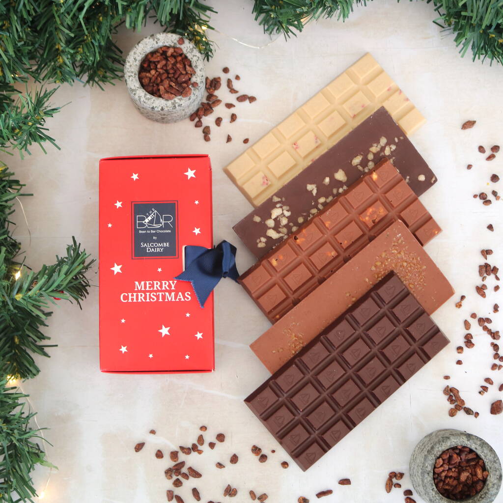 Christmas Chocolate Favourites Red Gift Box By Salcombe Dairy ...