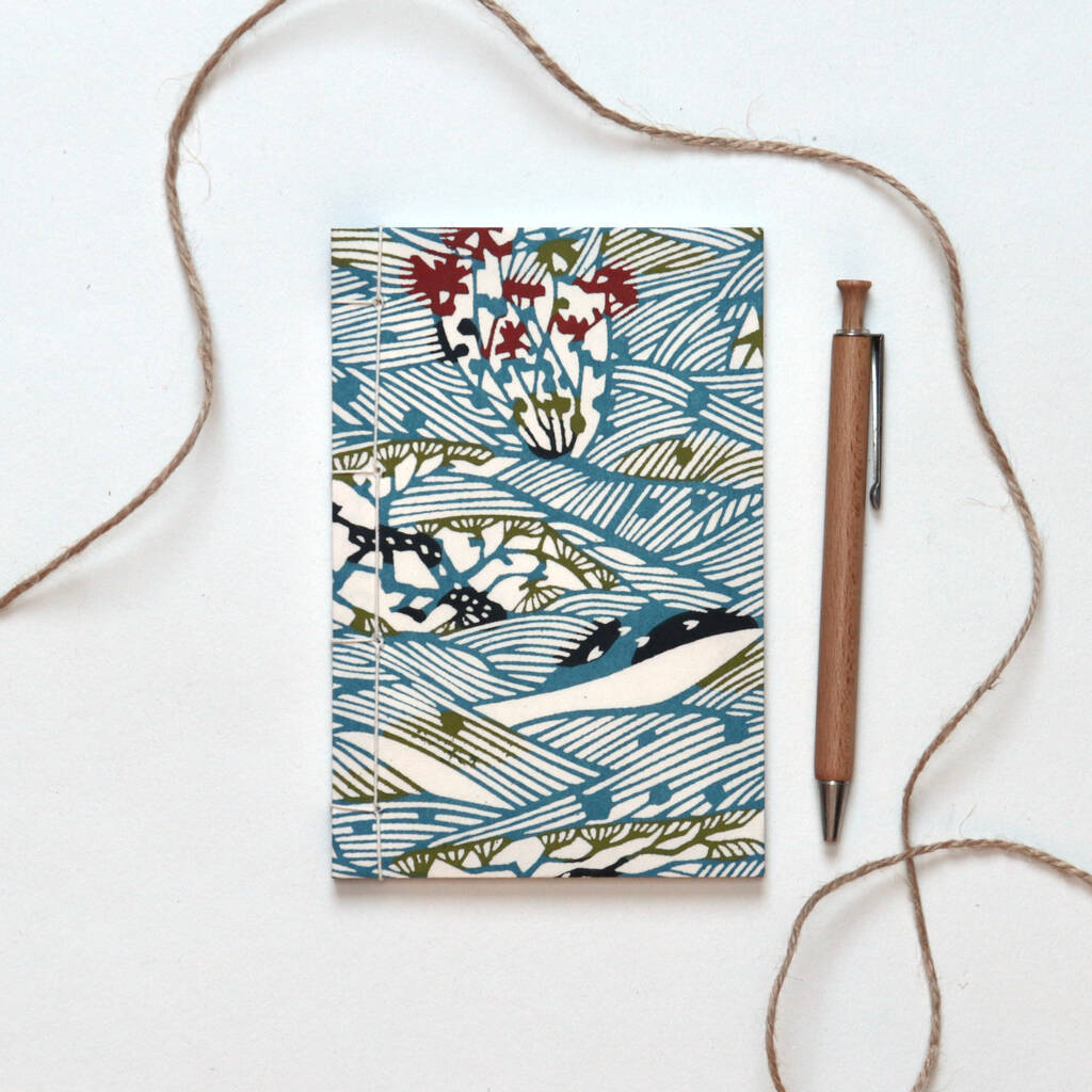 Japanese Washi Notepad Blues By two persimmons