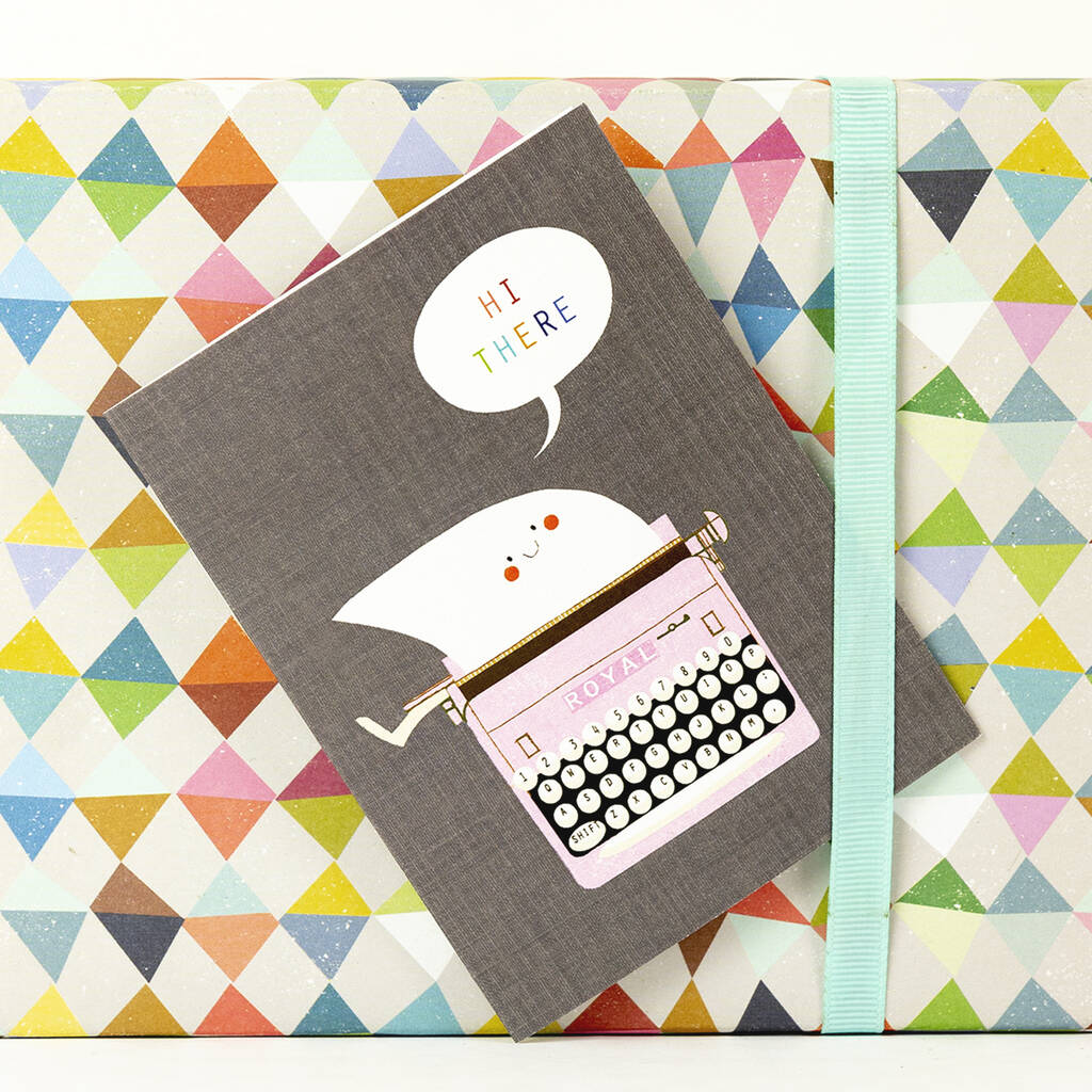 Mini Typewriter Greetings Card By Kali Stileman Publishing