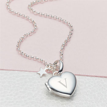 personalised small heart locket by molly brown london ...
