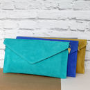 personalised suede envelope clutch bag by posh totty designs creates ...