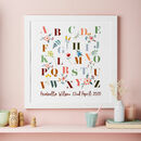 Personalised Floral Alphabet Nursery Print By Tillie Mint ...