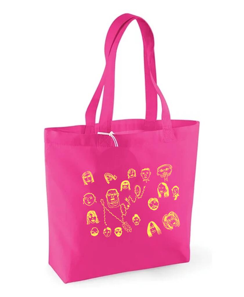 Custom Self Portrait Printed Tote Bag By Rock On Ruby