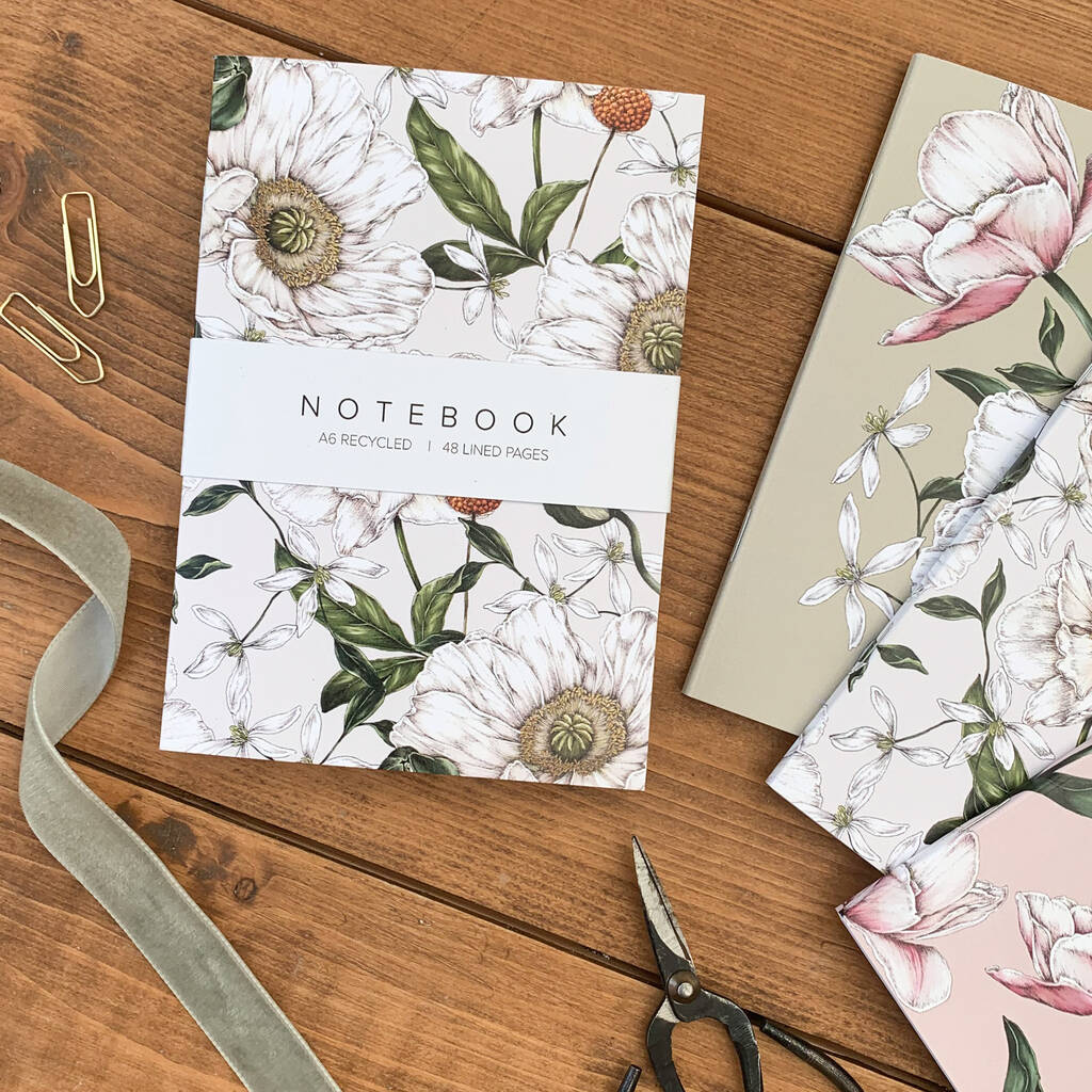 Pack Of Three Notebooks Spring Blossom By Catherine Lewis Design ...