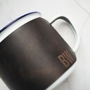 Custom Leather Wrapped Enamel Mug By Hôrd | notonthehighstreet.com