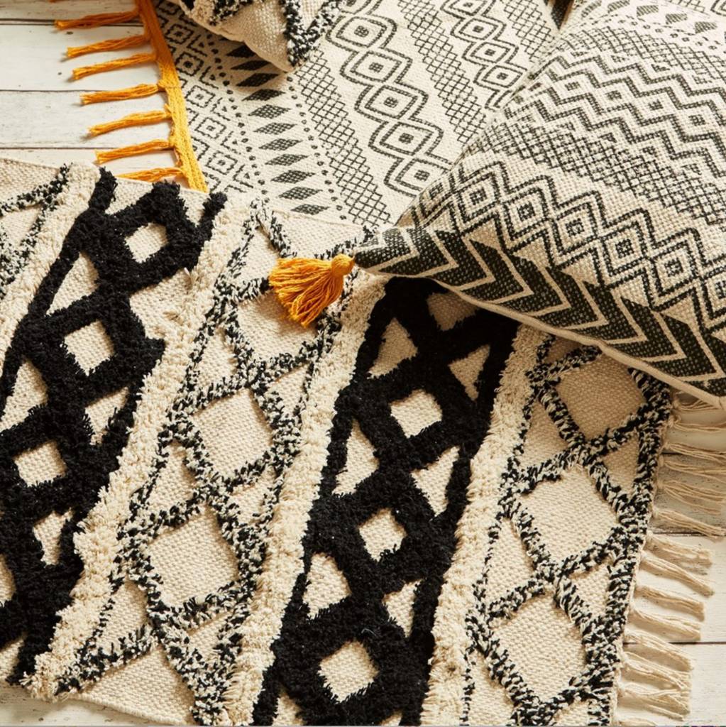 Scandi Boho Cotton Tassled Rug By HELLO LOVELY