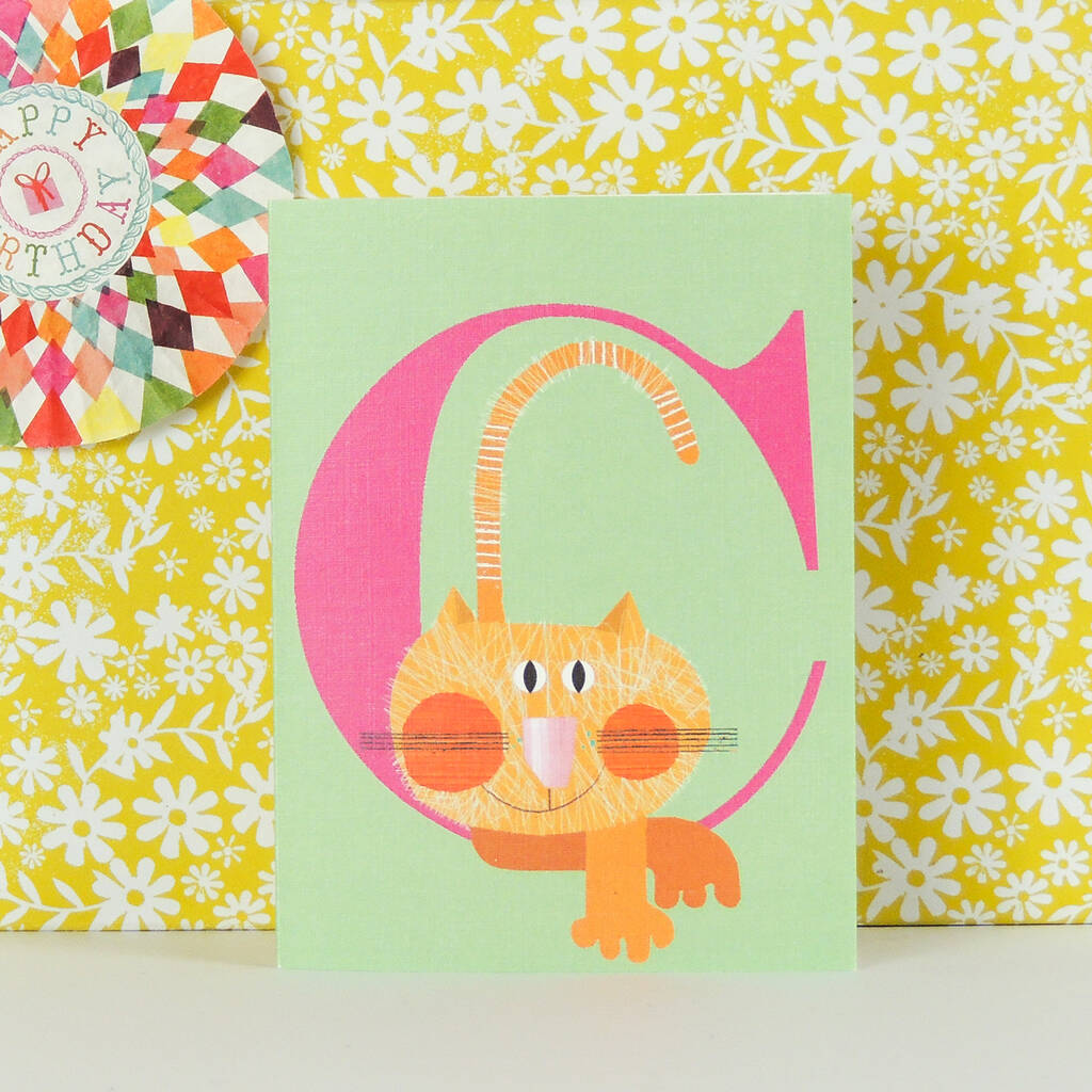Mini C For Cat Card By Kali Stileman Publishing | notonthehighstreet.com
