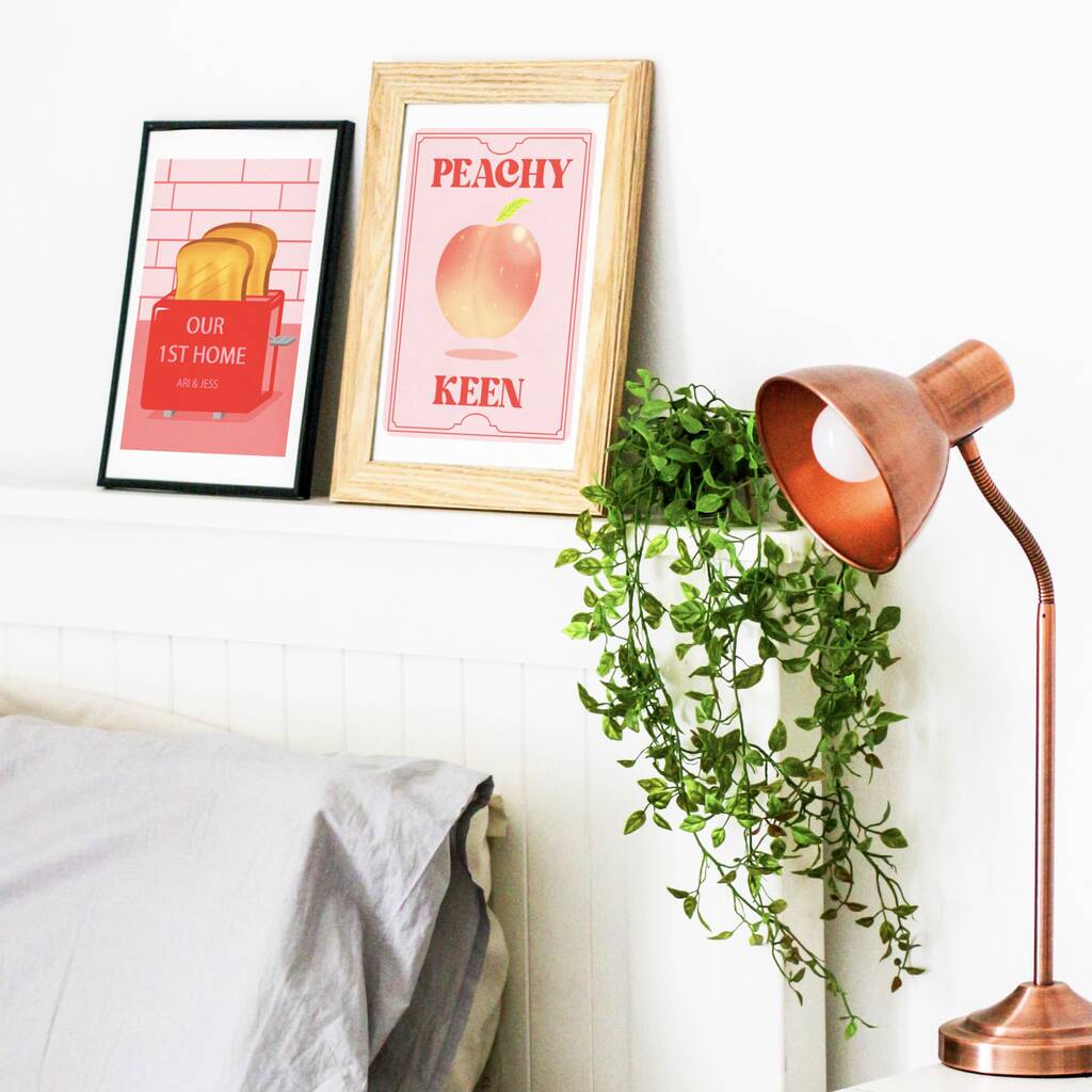 Peachy Keen, Peach Art Print By Kitty Strand