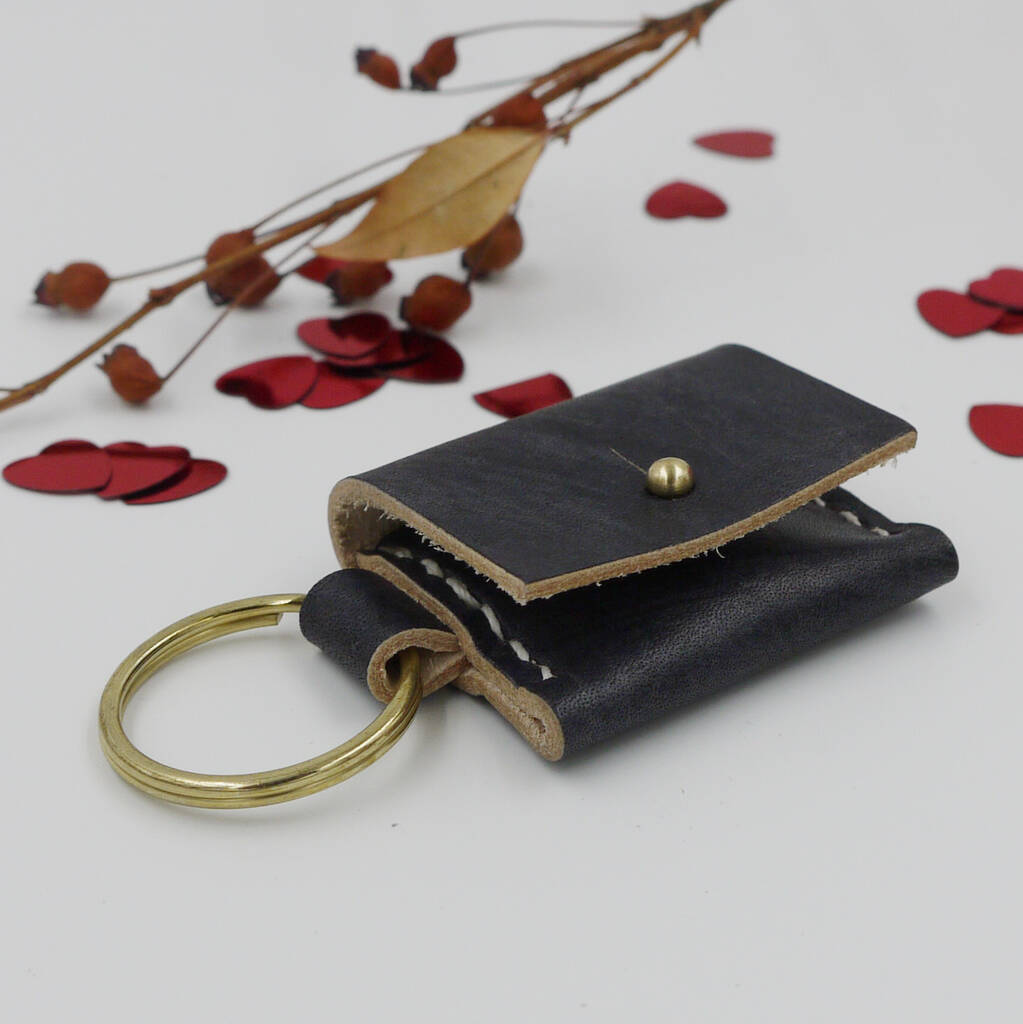 Personalised Miniature Purse Keyring By Tori Lo Leather ...