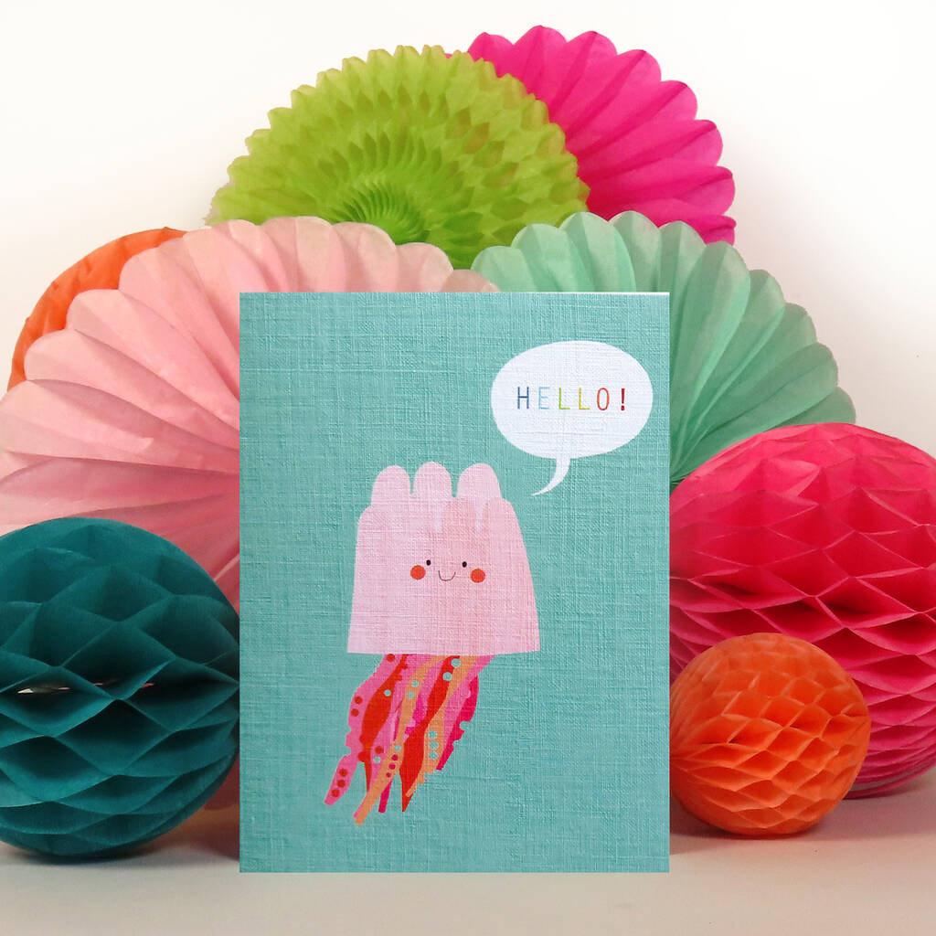 Mini Jellyfish Greetings Card By Kali Stileman Publishing