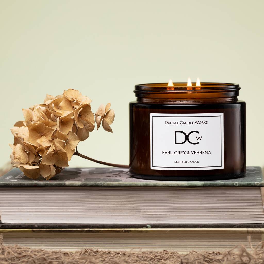 Earl Grey + Verbena Luxury Scented Candle Triple Wick By Dundee Candle ...