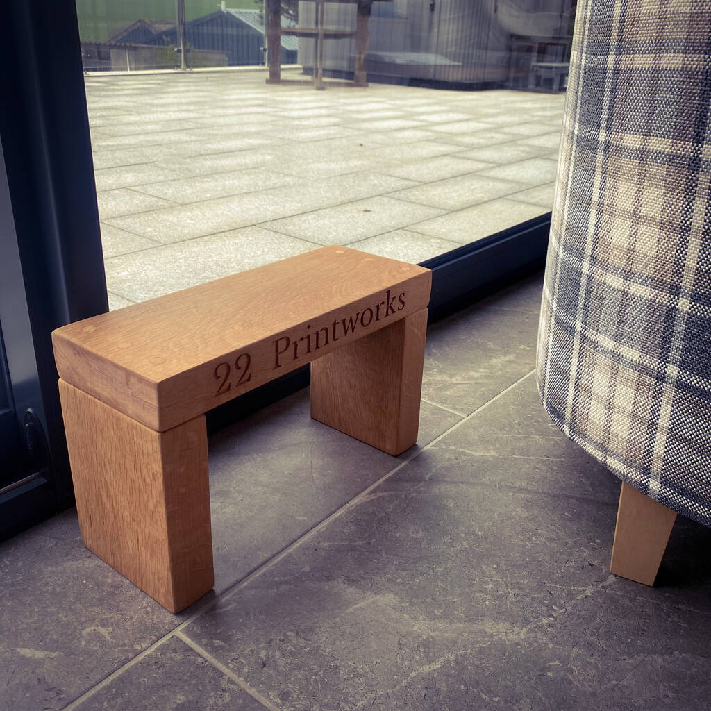 Engraved Oak Kitchen Stepstool By Grain Designs | notonthehighstreet.com