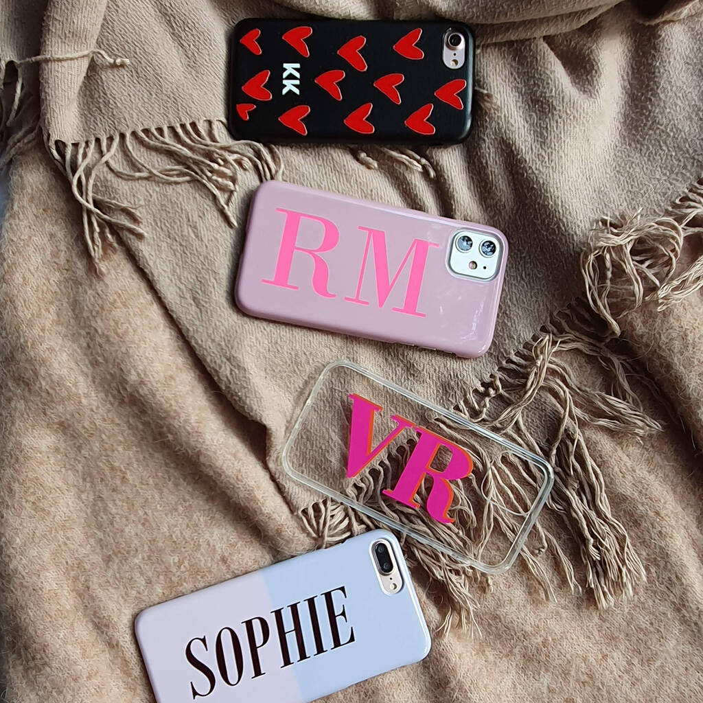 Muted Colours Two Tone Personalised Phone Case By Rianna Phillips
