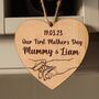 Our First Mothers Day Wooden Heart, First Time Mom Gift By The Wood Look