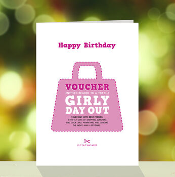 Happy Birthday 'great Girly Day Out' In The Future By Loveday Designs ...