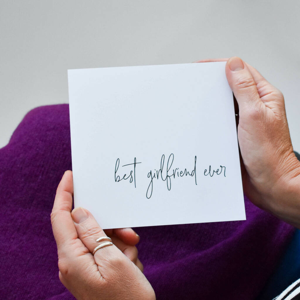 'best Girlfriend Ever' Anniversary Card By Purple Tree Designs ...