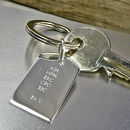 silver key ring - dog tag by hersey silversmiths | notonthehighstreet.com