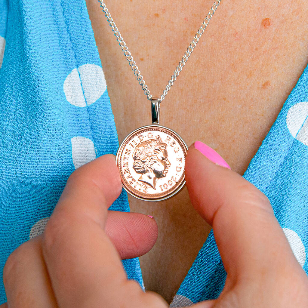 21st Birthday Penny Coin Pendant Necklace By Ellie Ellie ...
