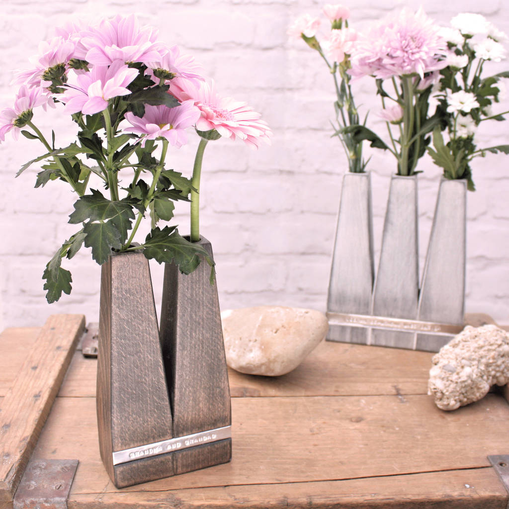 multi stem beech wood vase by warner's end | notonthehighstreet.com