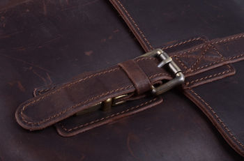 Worn Look Genuine Leather Briefcase By EAZO | notonthehighstreet.com