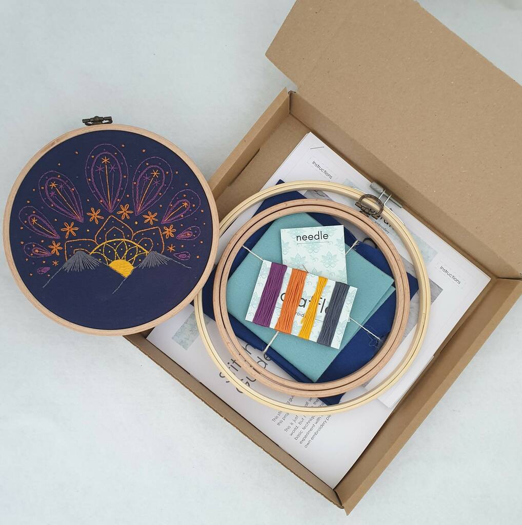 Sunset Embroidery Kit By Paraffle Embroidery | notonthehighstreet.com