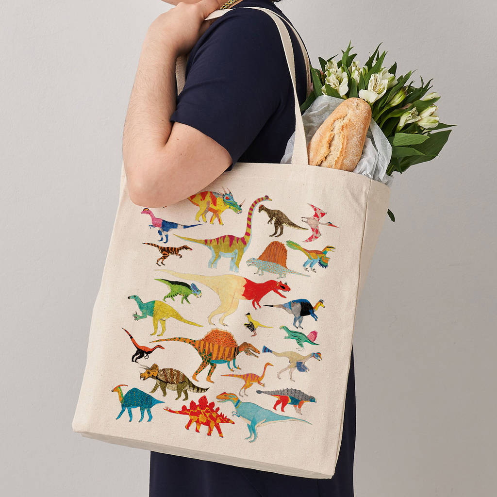 Dinosaurs Canvas Tote Bag By James Barker | notonthehighstreet.com