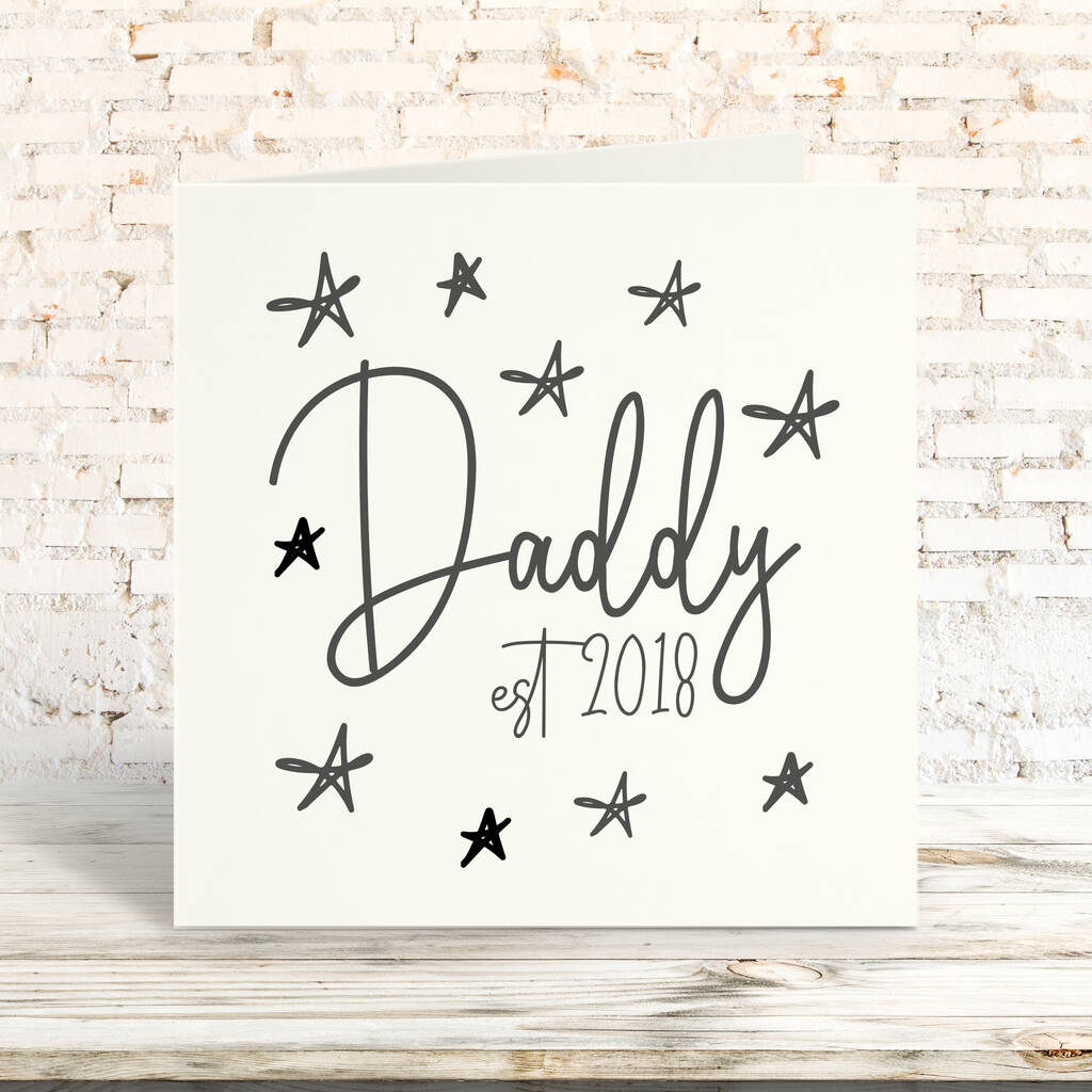 Personalised Daddy Established Star Card By Parsy Designs